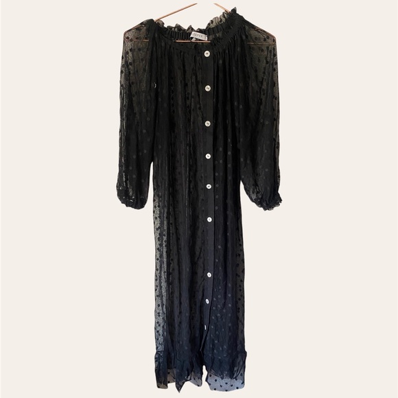 Sleeper | Dresses | Sleeper Off The Shoulder Sheer Midi Dress | Poshmark